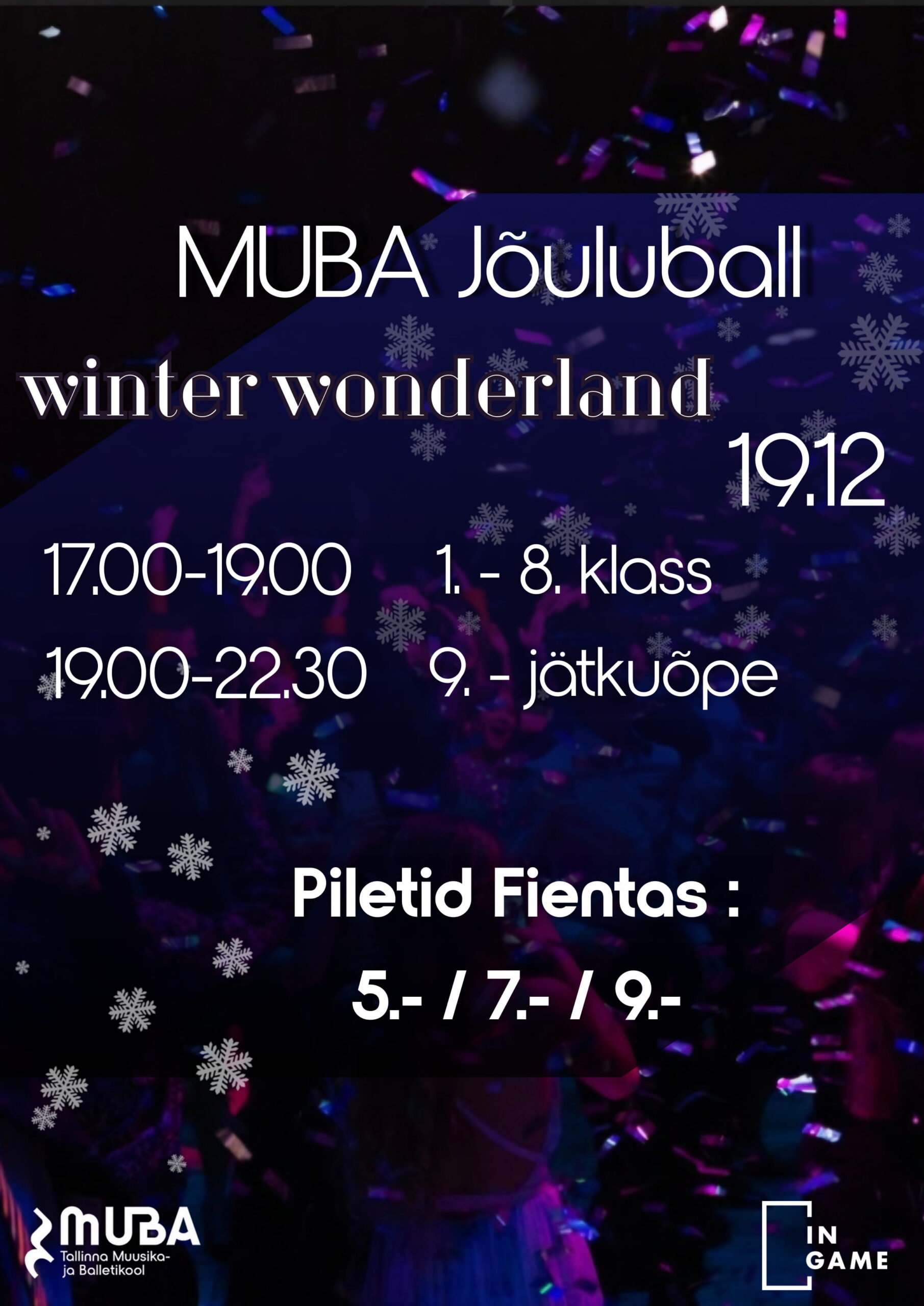 MUBA Jõuluball - Winter Wonderland - Tallinna Muusika- ja Balletikool MUBA